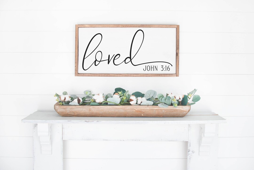 Loved Sign, Wood Loved Sign, Loved Family Sign, Loved Wall Decor ...