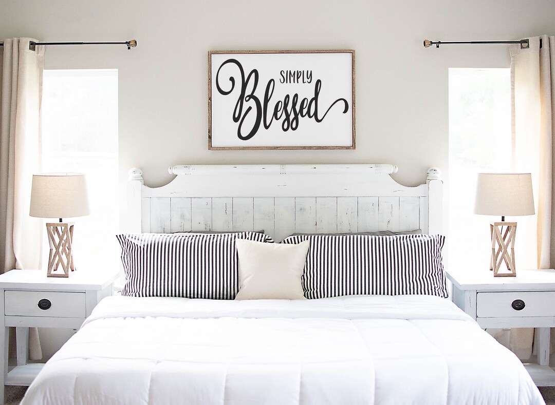 Simply Blessed Sign, Blessed Sign, Wood Blessed Decor, Wood Blessed ...