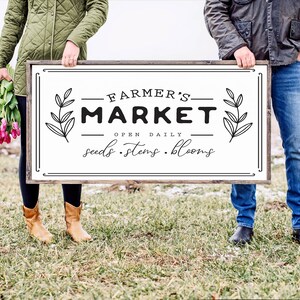 Farmer's Market Sign, Wood Farmhouse Sign, Wood Farmhouse Sign ...