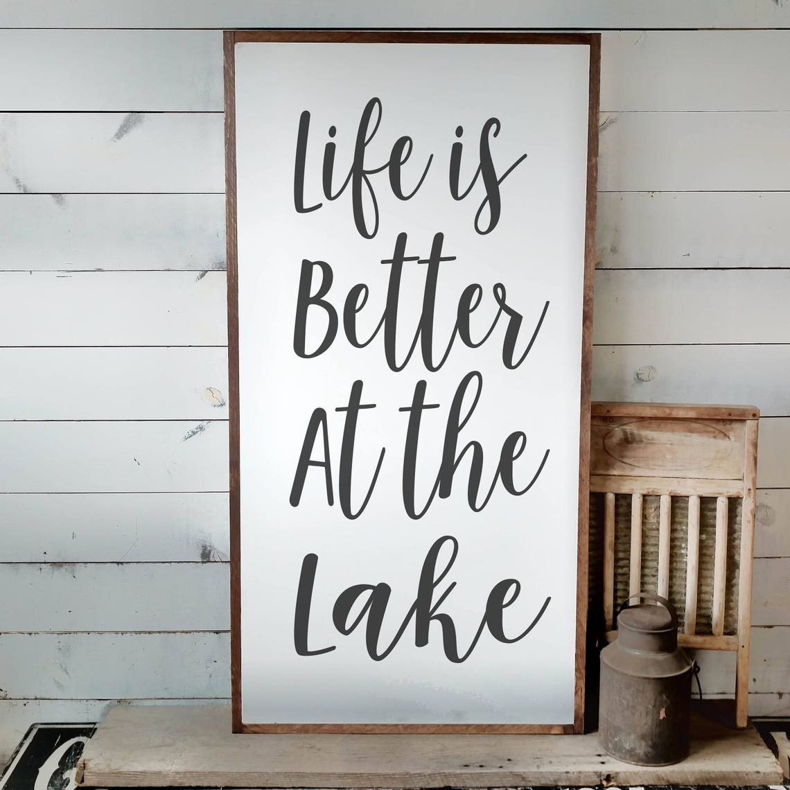 Life is Better at the Lake Sign Lake House Sign Lake Decor - Etsy