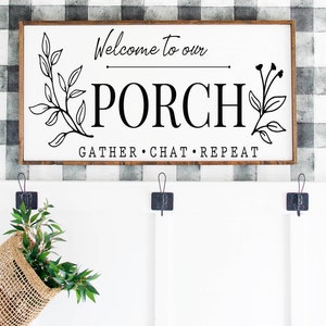 Welcome to Our Porch Sign, Wood Porch Sign, Porch Sign, Porch Decor ...