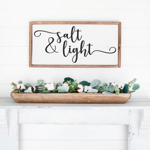 Salt and Light Sign, Salt and Light Sign, Salt and Light Wall Decor ...