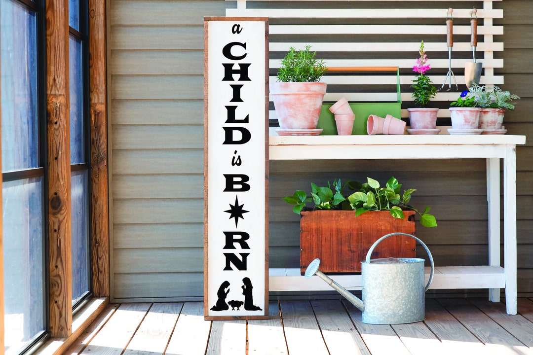 Child is Born Sign, Home Sign, Home Decor, Home Wall Decor, Home Wall ...