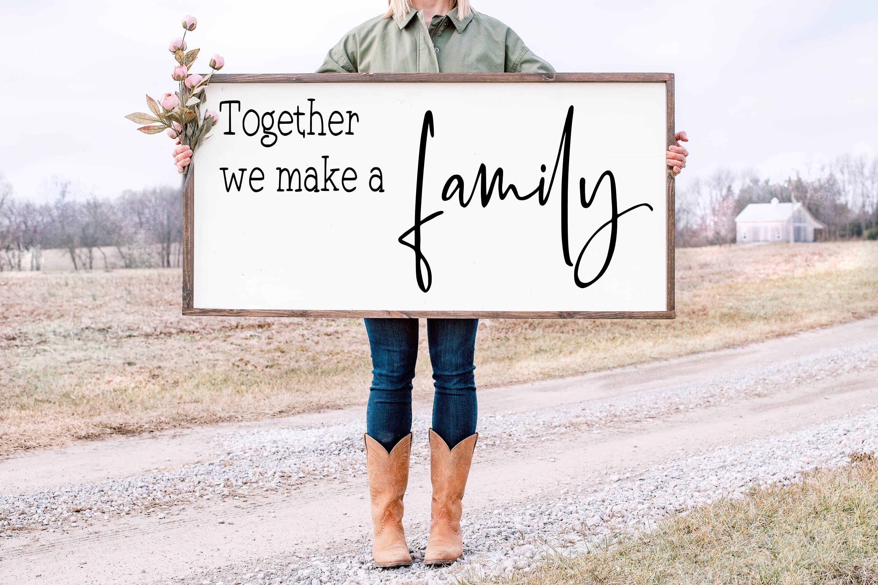 Together We Make A Family Sign, Home Sign, Wood Sign, Home Decor, Wall ...