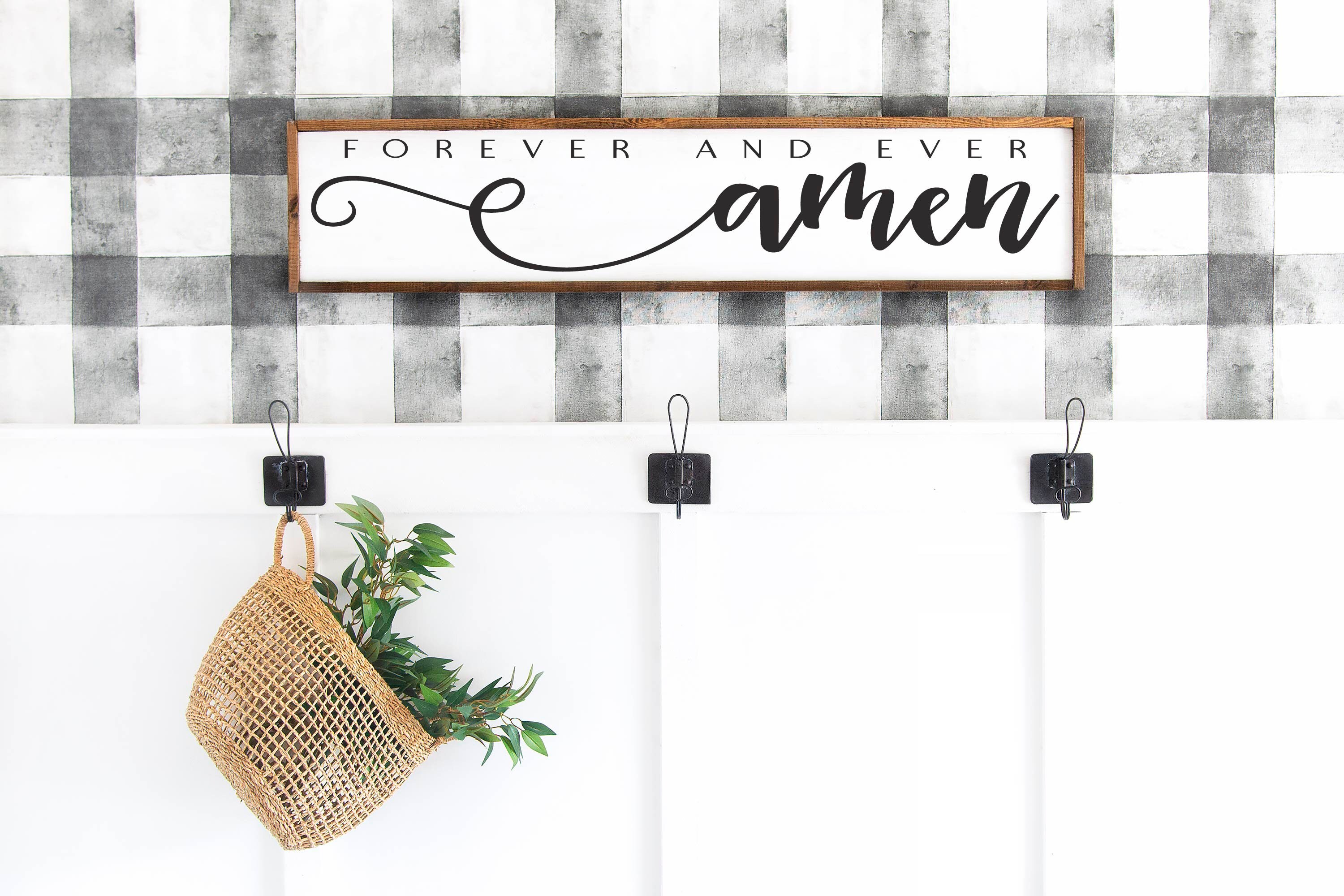 Forever and Ever Amen Sign, Wood Amen Wall Decor, Amen Wall Sign, Amen ...