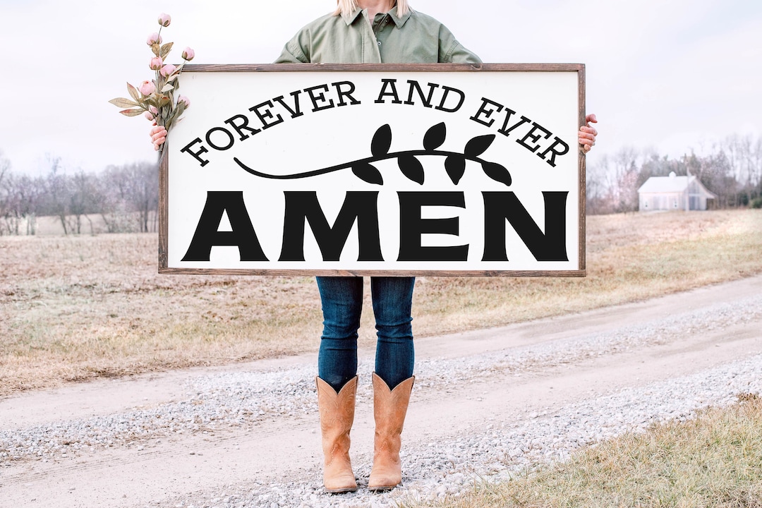 Forever and Ever Amen Sign, Wood Amen Wall Decor, Amen Wall Sign ...