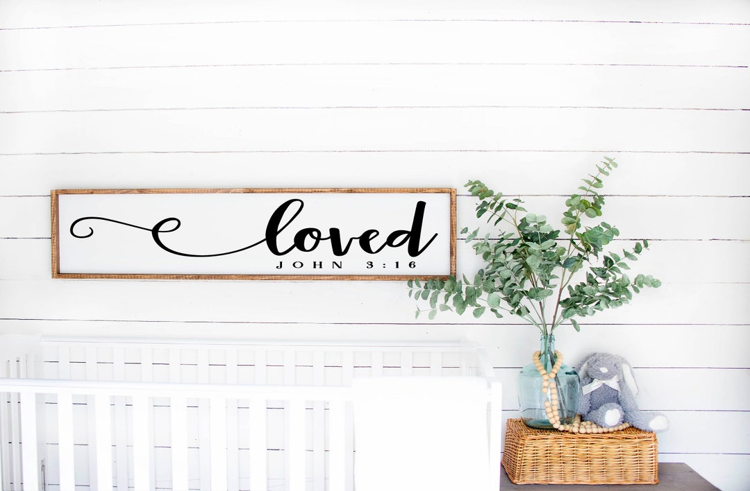 Loved Sign, Wood Loved Wall Decor, Loved Wall Sign, Loved Decor ...