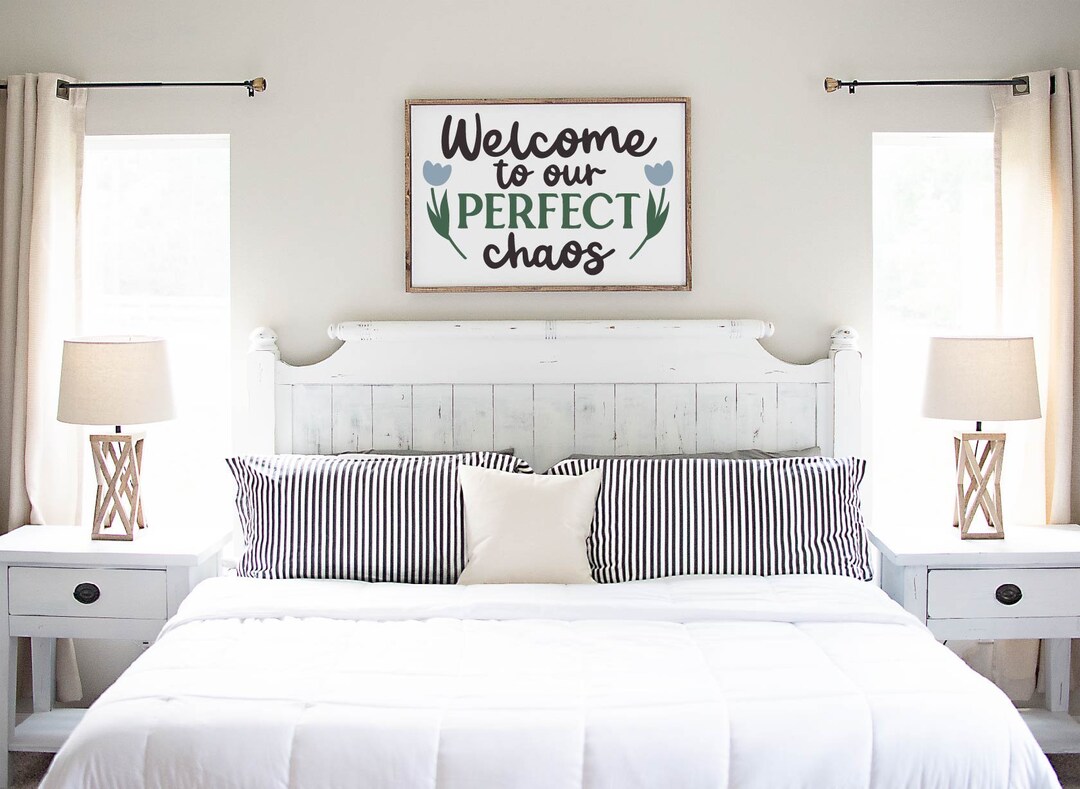 Welcome to Our Perfect Chaos Sign, Home Sign, Home Wall Sign, Home Wall ...
