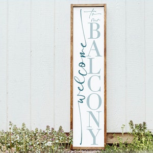 Welcome to Our Balcony Sign, Balcony Wall Decor, Balcony Wall Sign ...