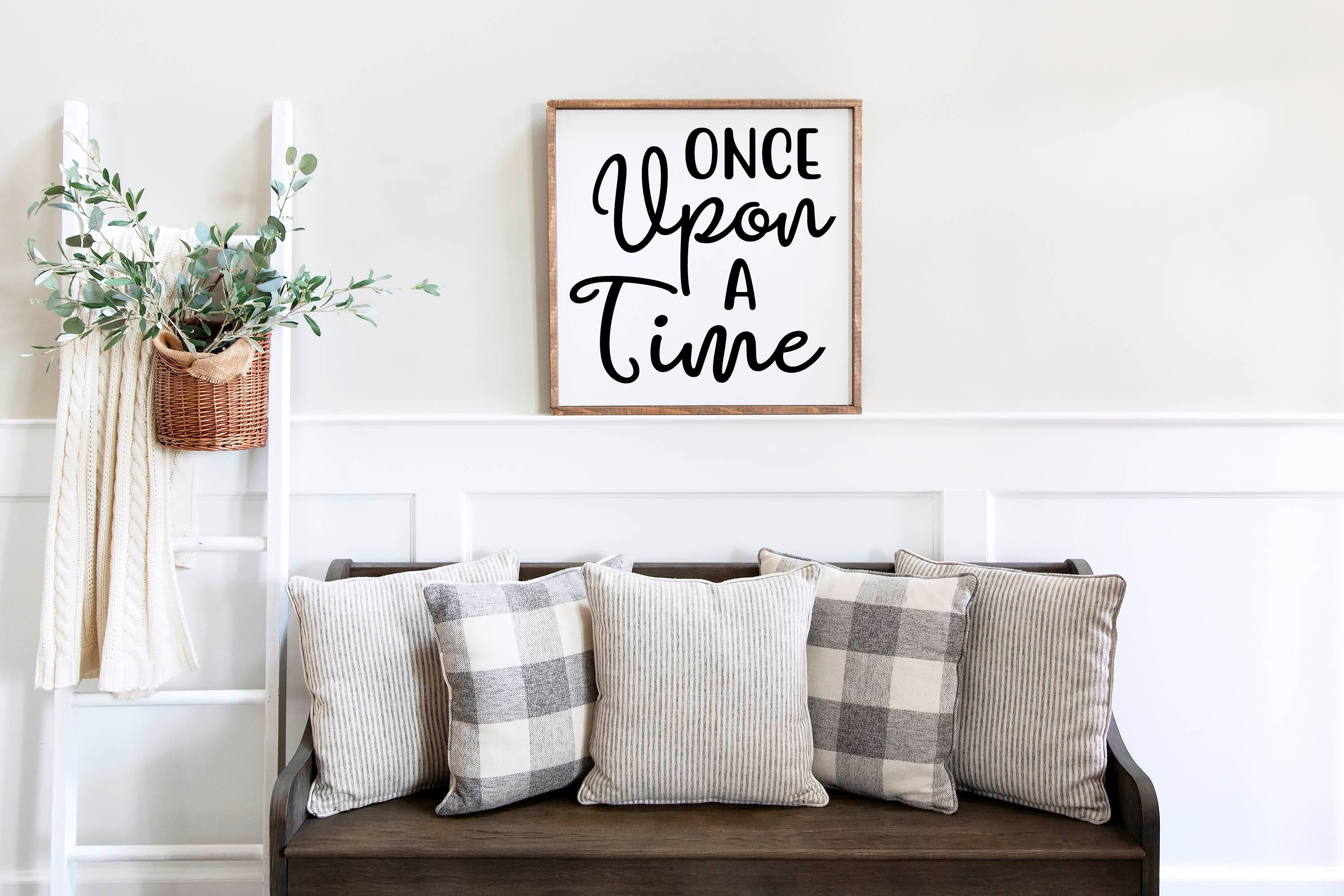 Once Upon A Time Sign, Family Wall Decor, Wedding Gift, Anniversary ...