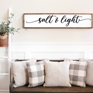 Salt & Light Sign, Wood Salt and Light Wall Decor, Salt and Light Wall ...