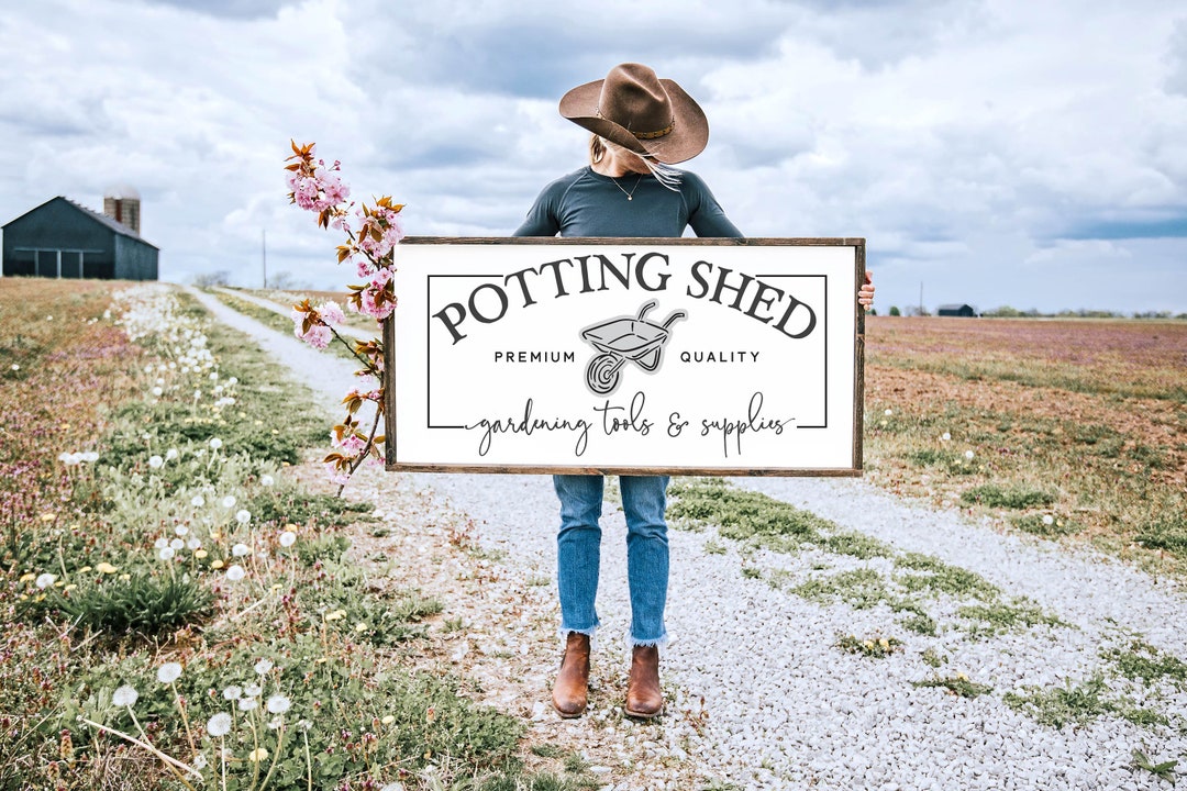 Potting Shed Sign, Wood Potting Shed Sign, Potting Shed Sign, Potting ...