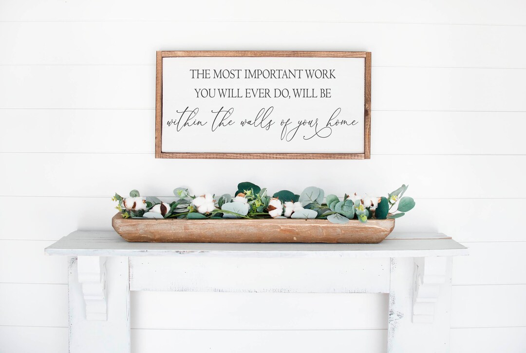 Most Important Work Within Home Sign, Wood Important Work Sign, Home ...