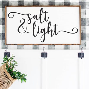 Salt and Light Sign, Salt and Light Sign, Salt and Light Wall Decor ...
