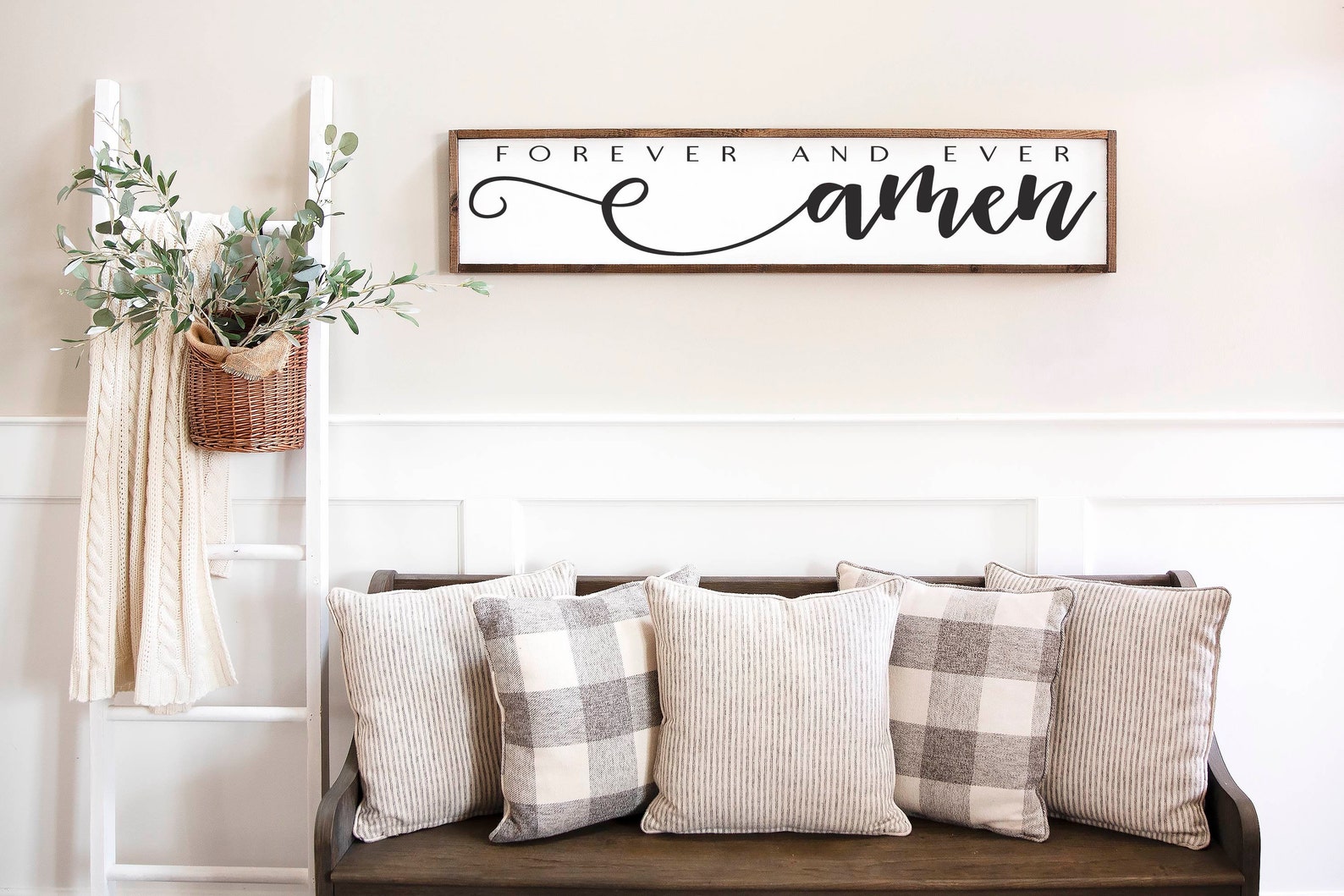Forever and Ever Amen Sign, Wood Amen Wall Decor, Amen Wall Sign, Amen ...