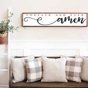 Forever and Ever Amen Sign, Wood Amen Wall Decor, Amen Wall Sign, Amen ...