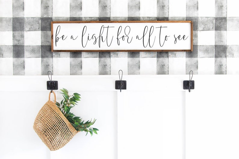 Be A Light for All to See Sign, Light Wall Decor, Be A Light Wall Sign ...