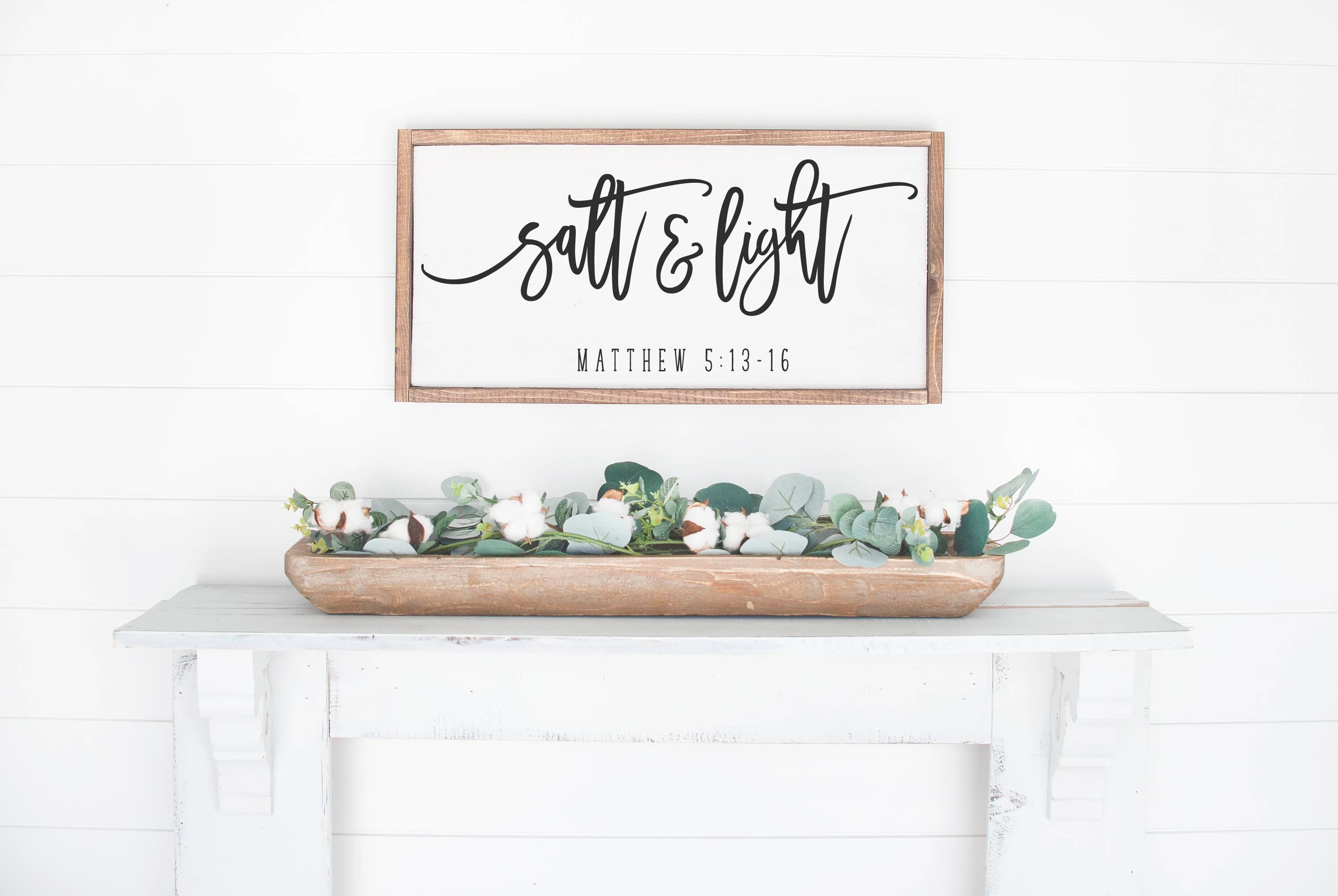 Salt and Light Sign, Wood Salt and Lightsign, Salt and Light Family ...