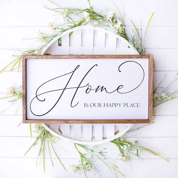Happy Place Sign - Etsy