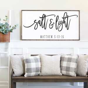 Salt and Light Sign, Wood Salt and Lightsign, Salt and Light Family ...