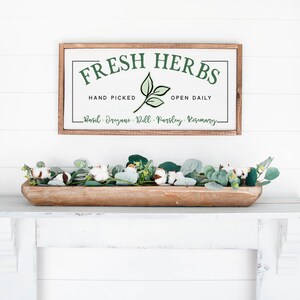 Fresh Herbs Sign, Wood Fresh Herbs Sign, Fresh Herbs Sign, Fresh Herbs ...