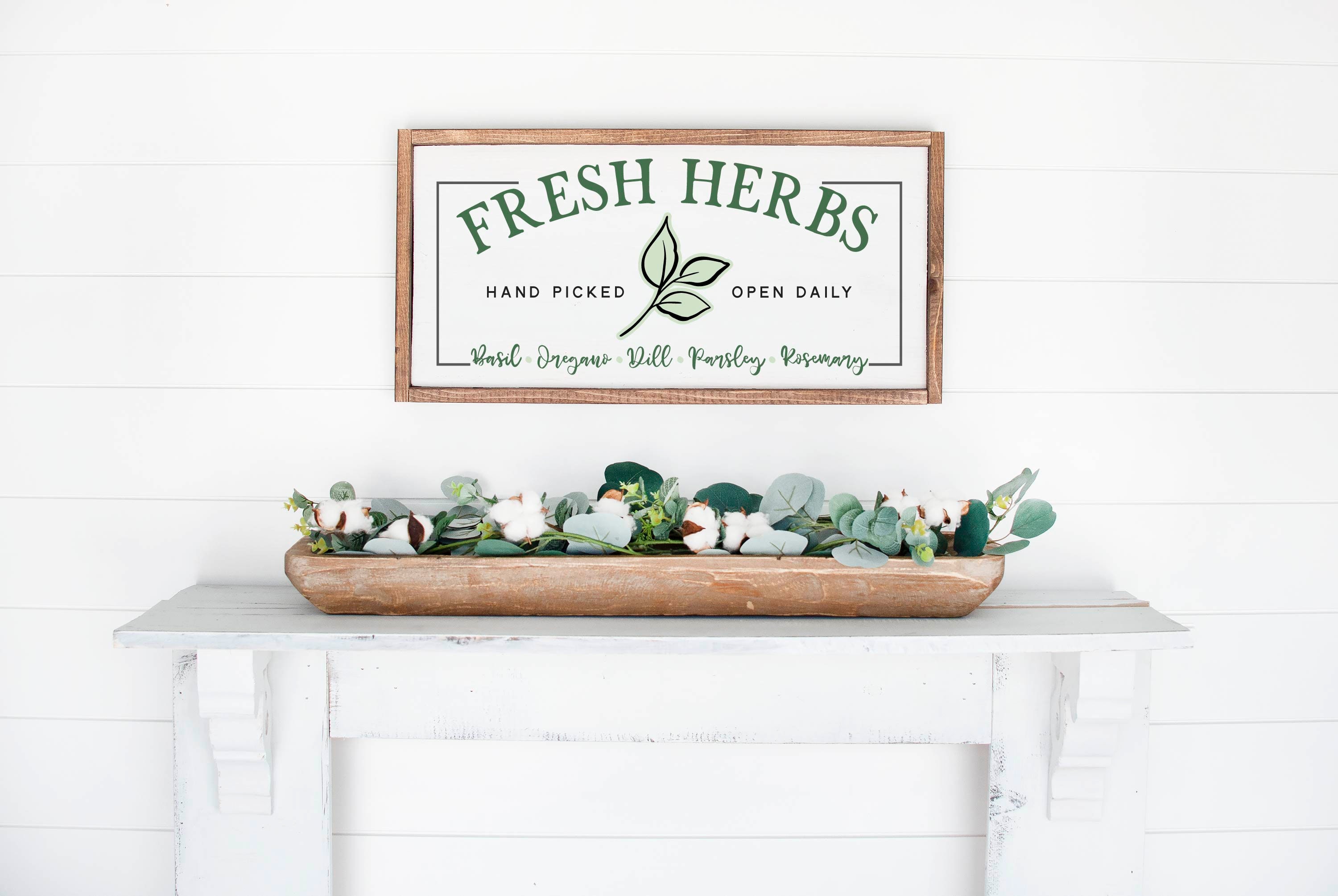 Fresh Herbs Sign, Wood Fresh Herbs Sign, Fresh Herbs Sign, Fresh Herbs ...