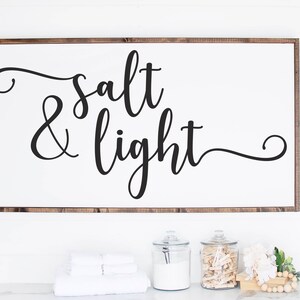 Salt and Light Sign, Salt and Light Sign, Salt and Light Wall Decor ...