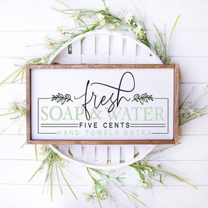 Fresh Soap & Water Sign, Wood Soap Sign, Soap Shop Sign, Soap Wall ...