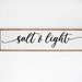 Salt & Light Sign Wood Salt and Light Wall Decor Salt and - Etsy