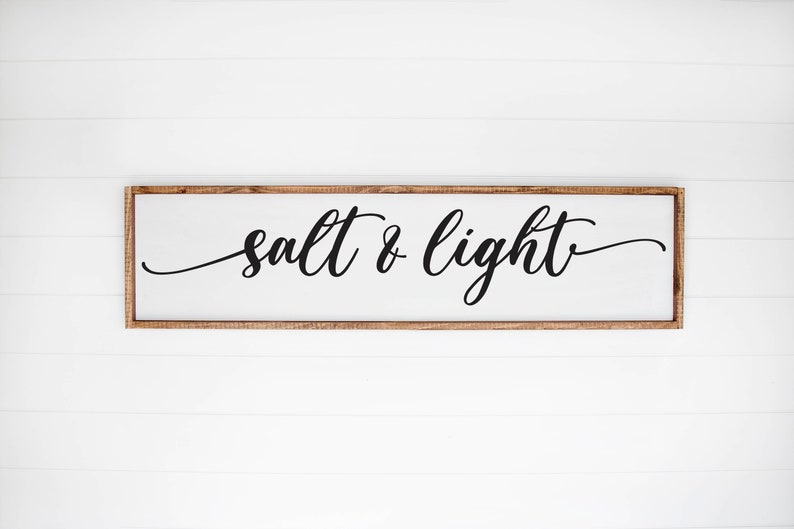 Salt & Light Sign Wood Salt and Light Wall Decor Salt and - Etsy