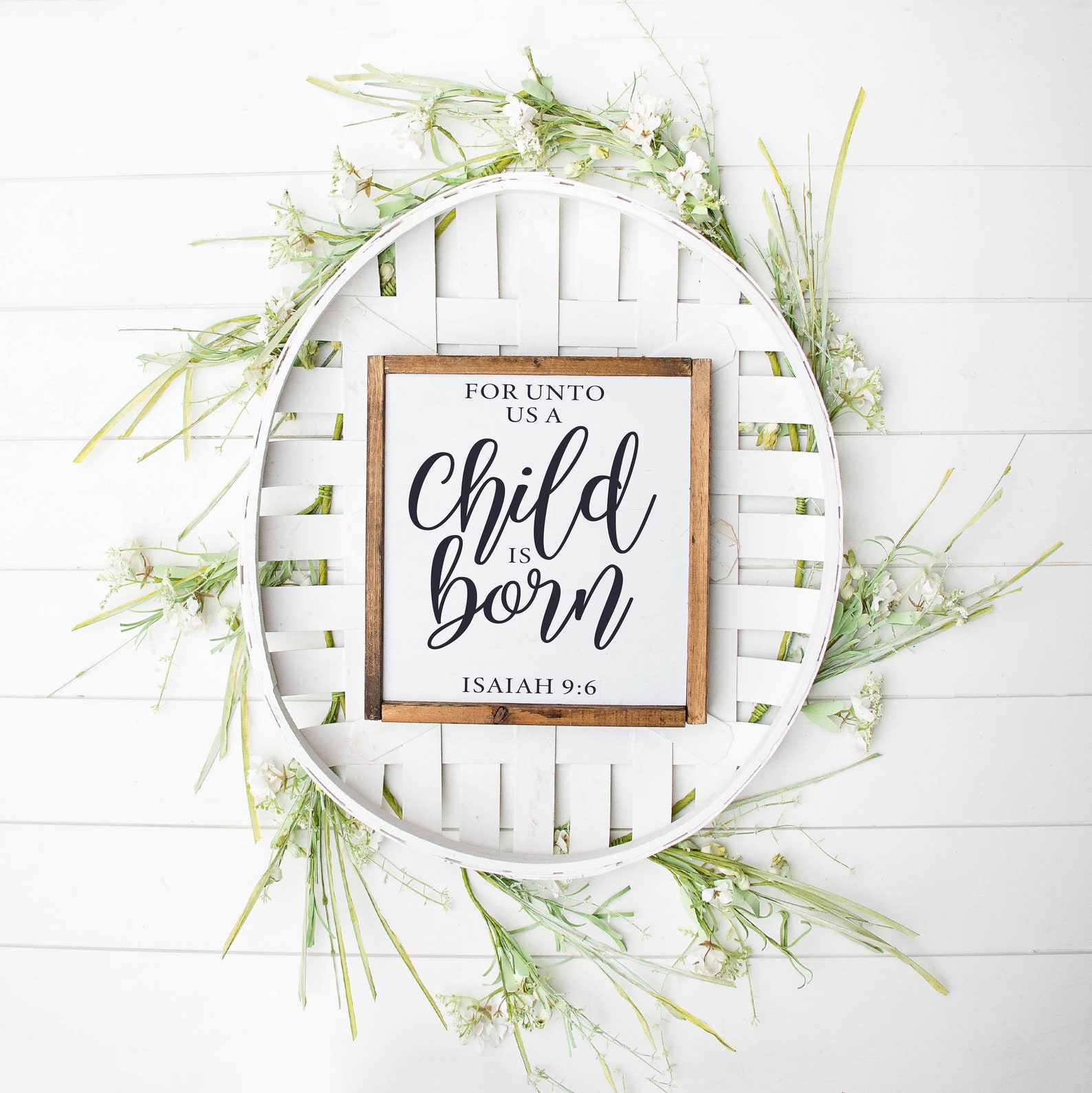 A Child is Born Sign, Wood Child Sign, Child Wall Decor, Wedding Gift ...