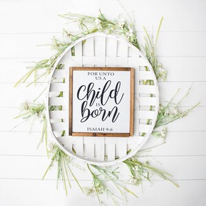 A Child is Born Sign, Wood Child Sign, Child Wall Decor, Wedding Gift ...