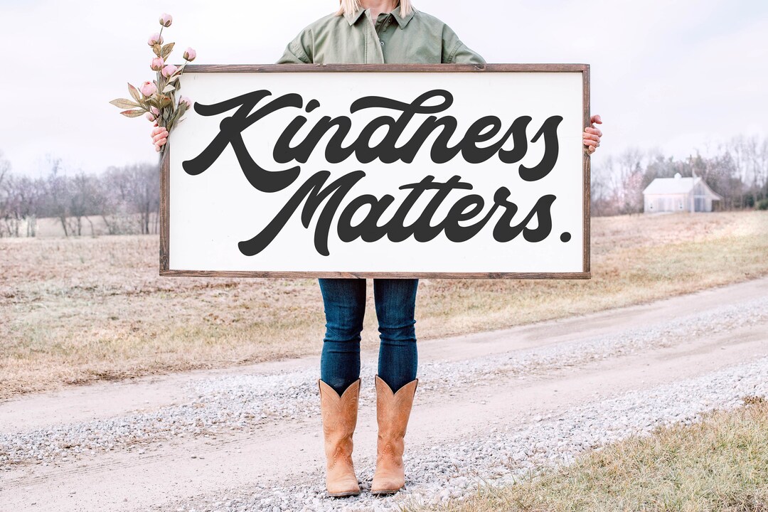 Kindness Matters Sign, Wood Kindness Sign, Family Sign, Kindness Wall ...