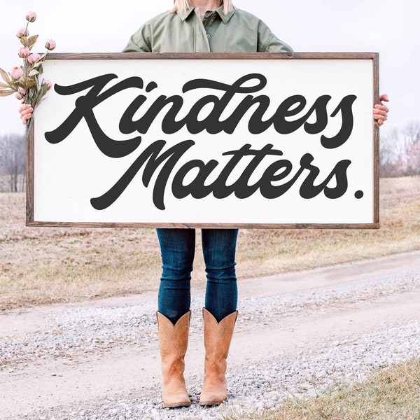 Kindness Wood Sign - Etsy