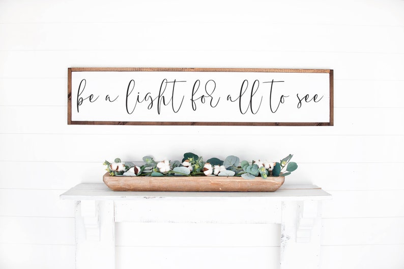 Be A Light for All to See Sign, Light Wall Decor, Be A Light Wall Sign ...