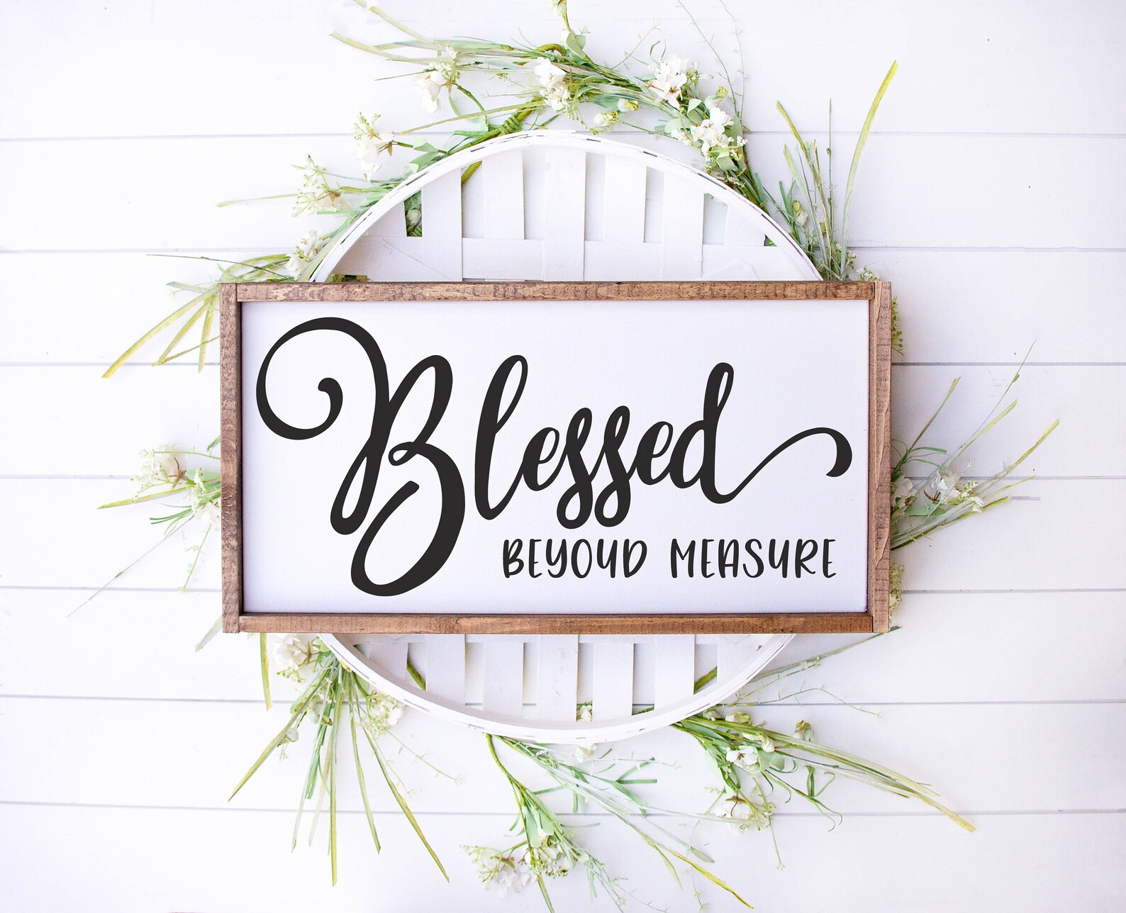 Blessed Beyond Measure Sign, Blessed Sign, Blessed Wall Decor, Blessed ...