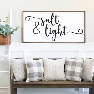 Salt and Light Sign, Salt and Light Sign, Salt and Light Wall Decor ...