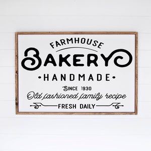 Farmhouse Bakery Sign, Bakery Sign, Bakery Wall Decor, Bakery Farm Sign ...