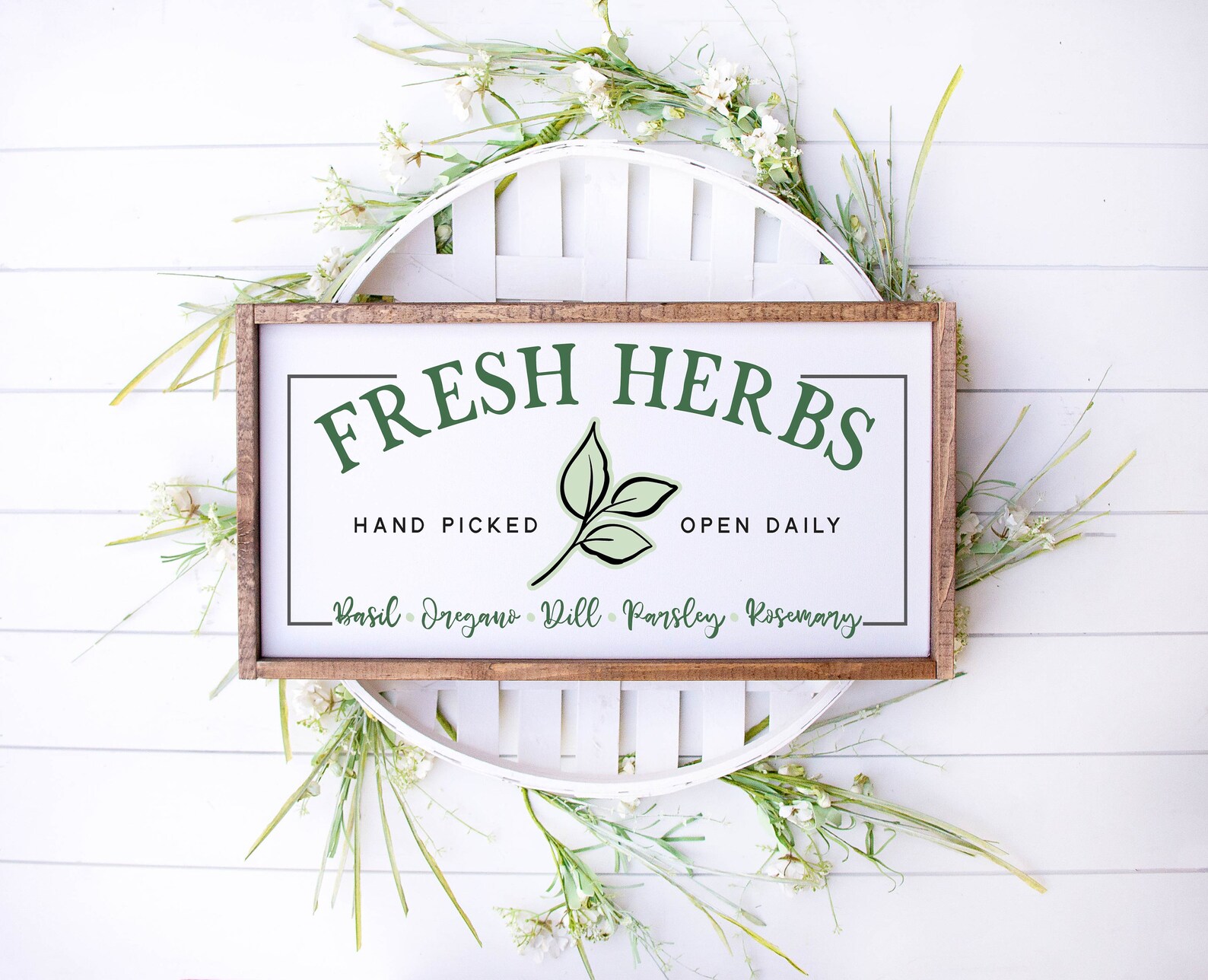 Fresh Herbs Sign, Wood Fresh Herbs Sign, Fresh Herbs Sign, Fresh Herbs ...