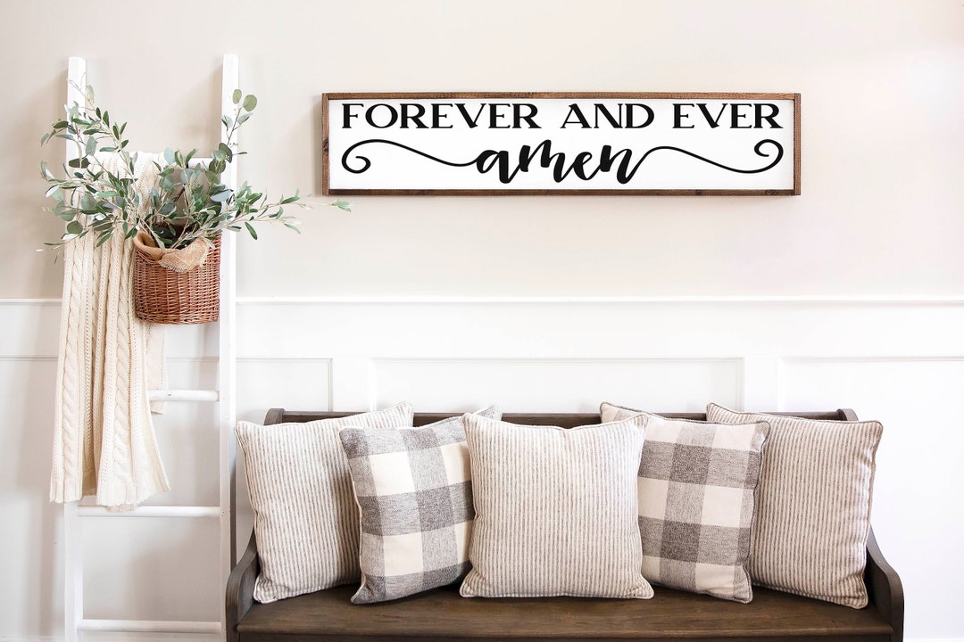 Forever and Ever Amen Sign, Wood Amen Wall Decor, Amen Wall Sign, Amen ...