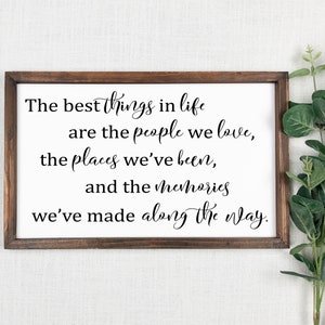 The Best Things in Life Are the People We Love Sign, Wood Couple Sign ...