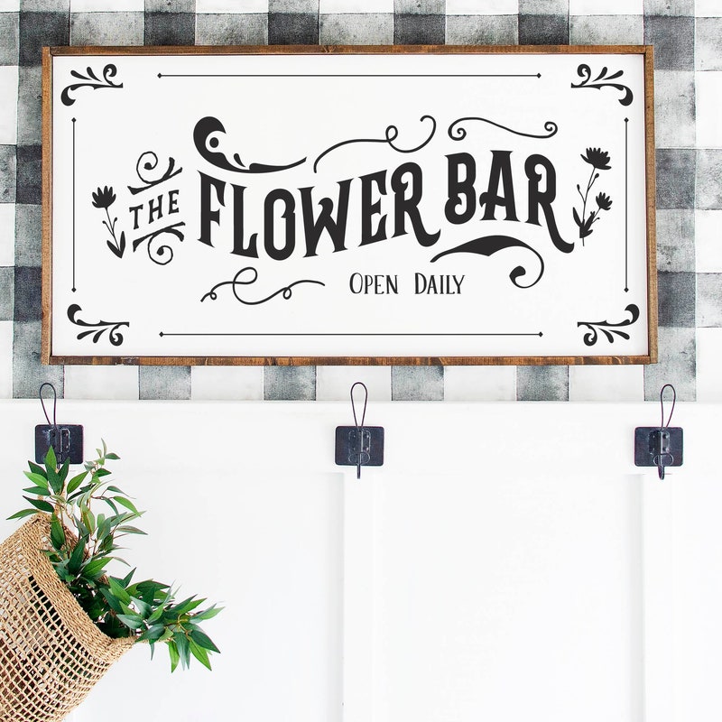 Flower Bar Sign - Etsy