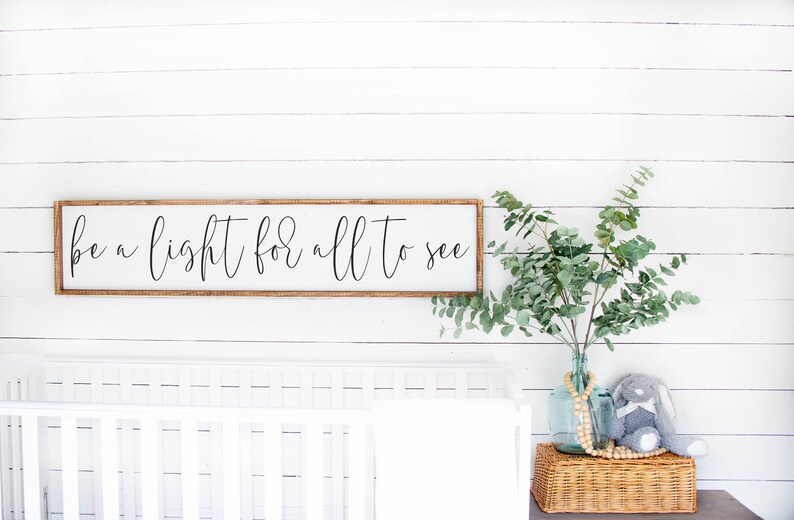 Be A Light for All to See Sign, Light Wall Decor, Be A Light Wall Sign ...