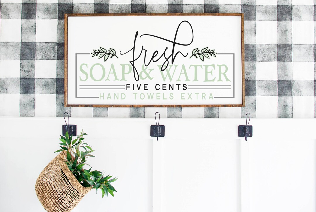 Fresh Soap & Water Sign, Wood Soap Sign, Soap Shop Sign, Soap Wall ...