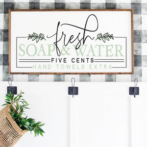 Fresh Soap & Water Sign, Wood Soap Sign, Soap Shop Sign, Soap Wall ...