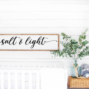 Salt & Light Sign, Wood Salt and Light Wall Decor, Salt and Light Wall ...