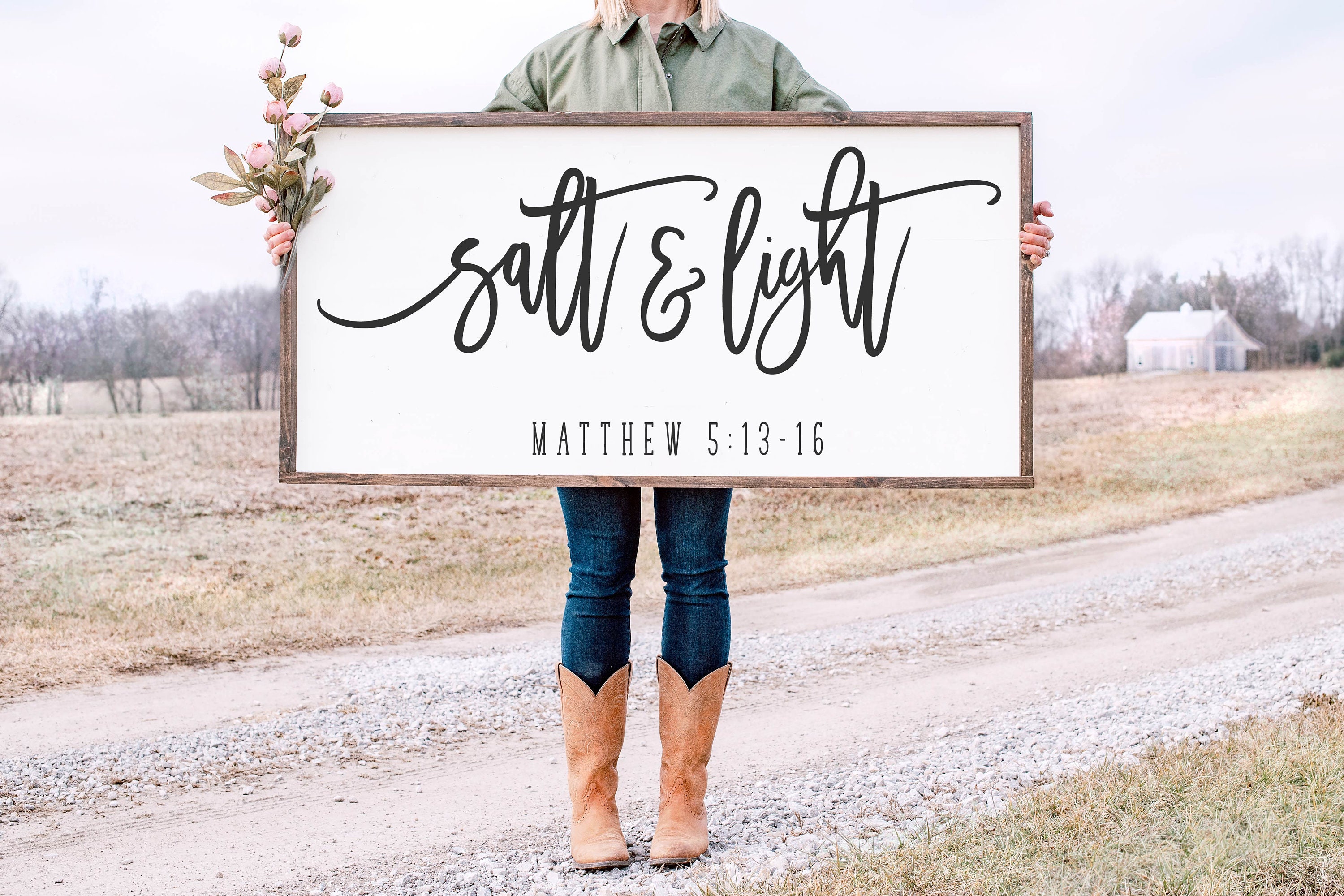 Salt and Light Sign, Wood Salt and Lightsign, Salt and Light Family ...
