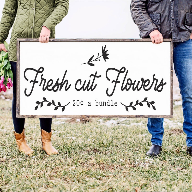 Fresh Cut Flowers Sign - Etsy