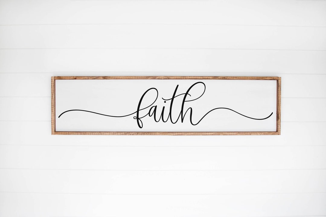 Faith Sign, Wood Faith Wall Decor, Faith Wall Sign, Faith Wall Decor ...