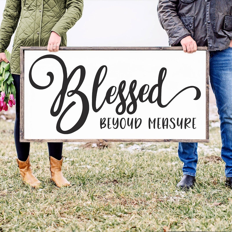 Wooden Blessed Sign - Etsy